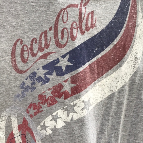 Coca Cola | Tops | Coca Cola Gray Stars Stripes Bottles Tee Xxl 9 ...